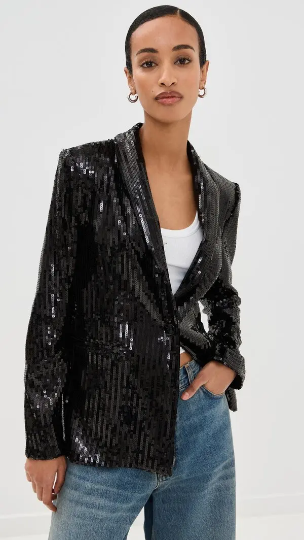 Susana Monaco Square Sequin Blazer