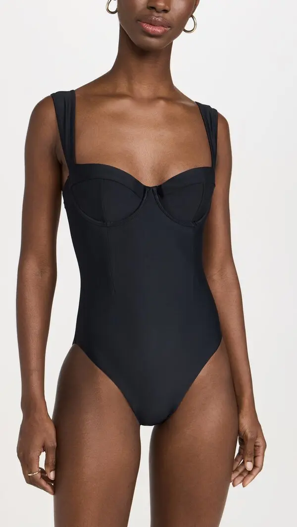 Simkhai Kyle Bustier Piece - Black