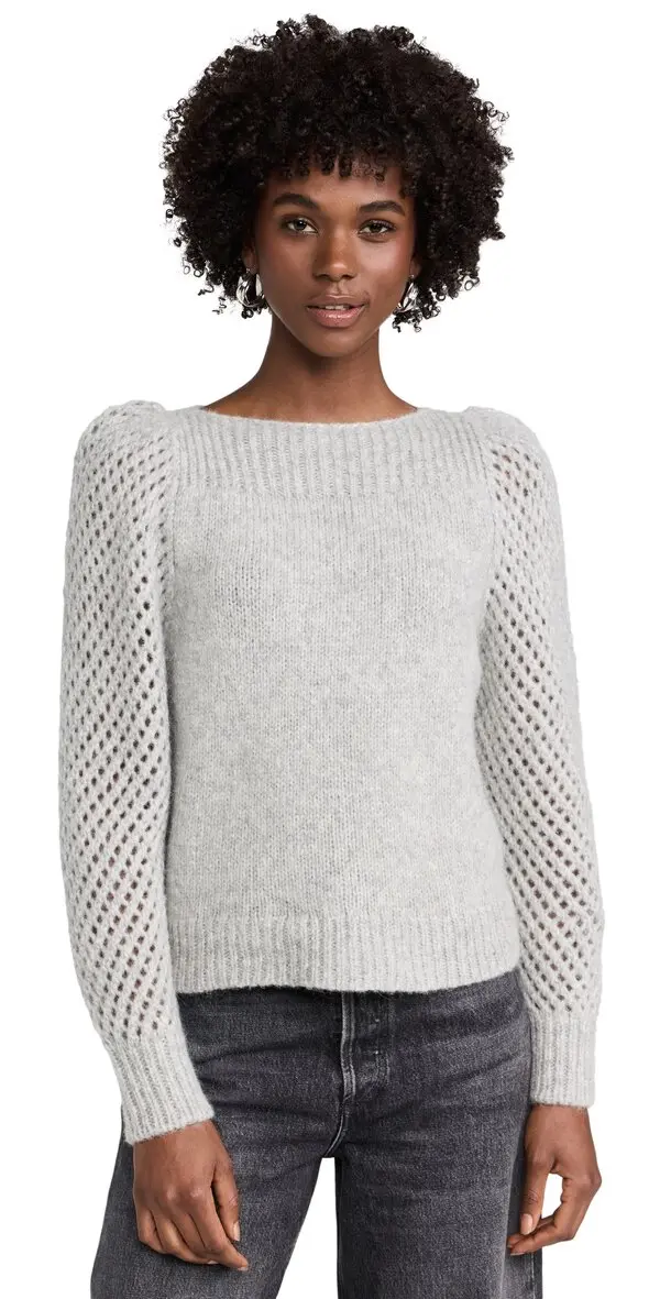 LoveShackFancy Alpaca Rosie Pullover - Grey