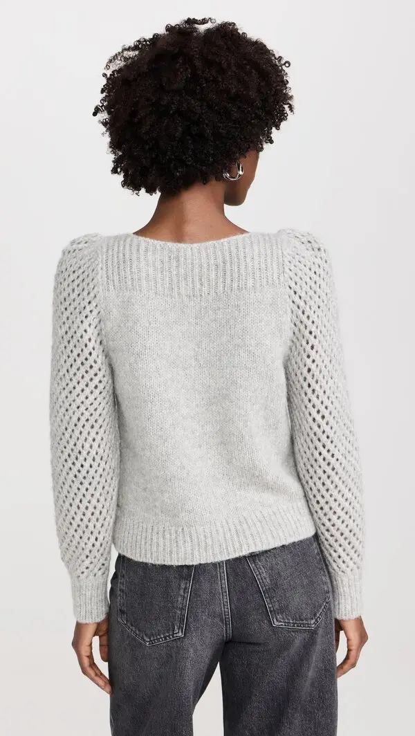 LoveShackFancy Alpaca Rosie Pullover - Grey