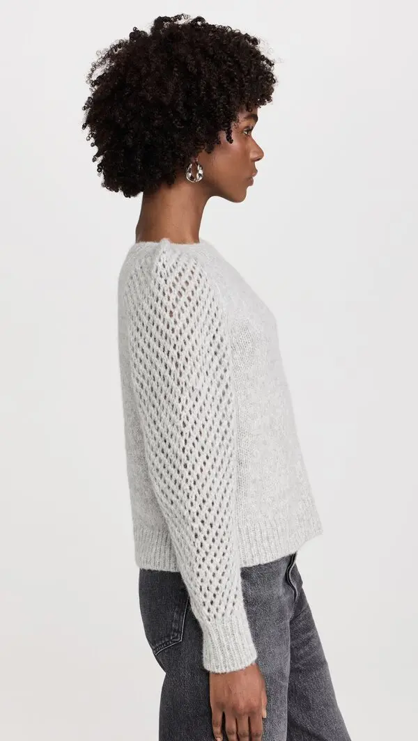 LoveShackFancy Alpaca Rosie Pullover - Grey