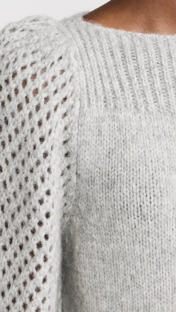 LoveShackFancy Alpaca Rosie Pullover - Grey