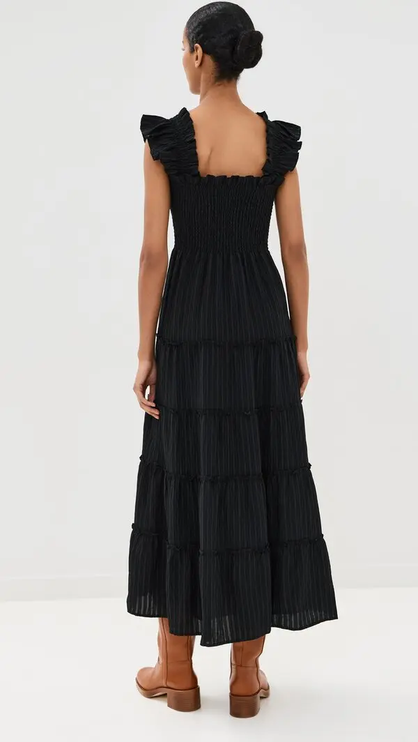 chiffon cutout ruffle maxi dress in pink Adelina Cut Out Ruffle Maxi Dress Curve