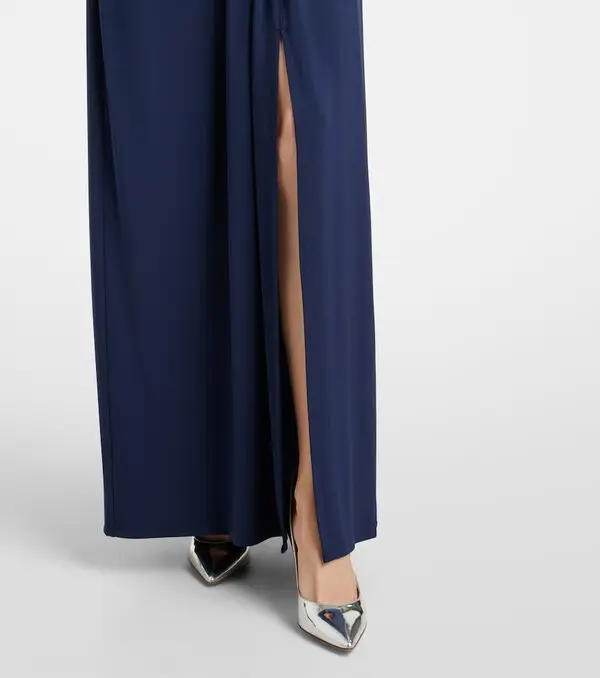 Simkhai Maisie Gathered Maxi Dress - Blue