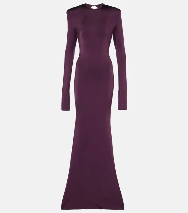 Victoria Beckham Open-back Gown - Purple