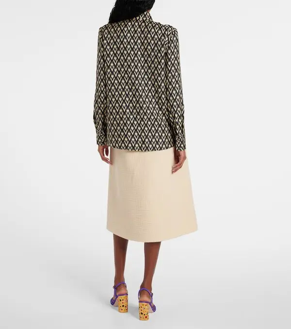 Valentino Garavani Toute La V Silk Twill Shirt