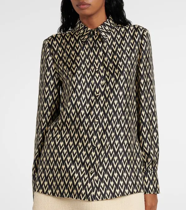 Valentino Garavani Toute La V Silk Twill Shirt