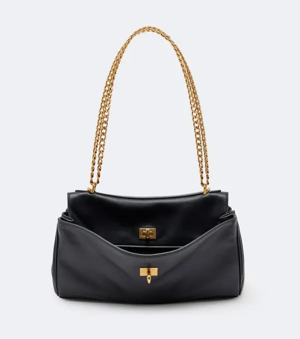 Balenciaga Rodeo Medium Leather Tote Bag - Black_1