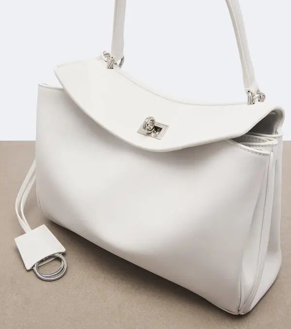 Balenciaga Rodeo Medium Leather Tote Bag - White