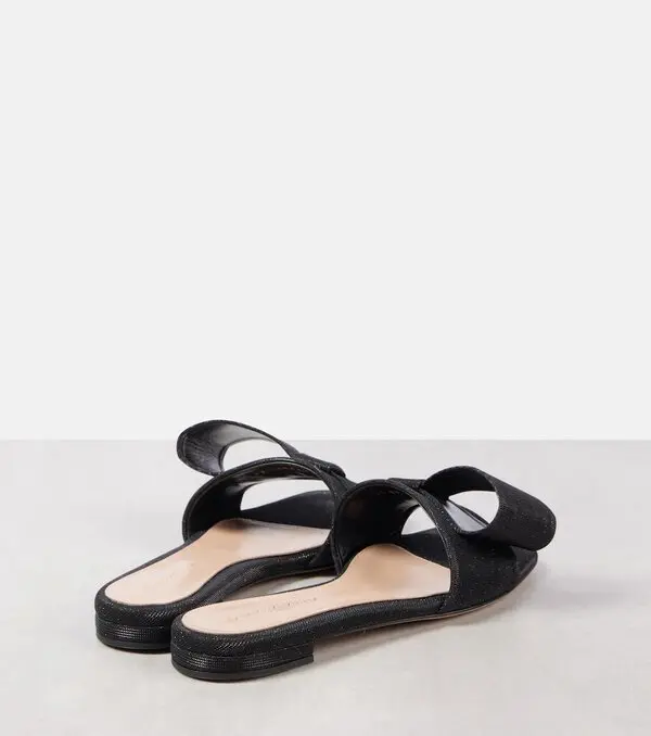 GIANVITO ROSSI Bow Detailing Flat Slides