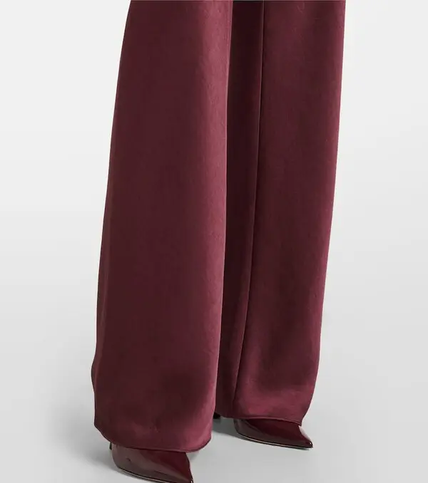 Vince Draped Satin Top - Burgundy