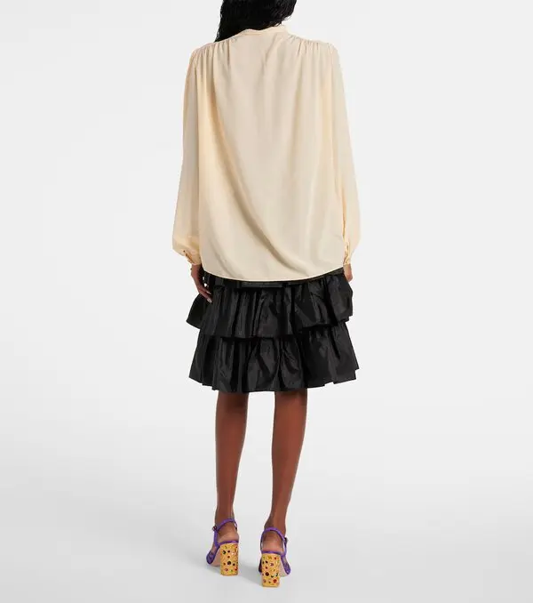Valentino Garavani Silk Crêpe De Chine Shirt - Beige