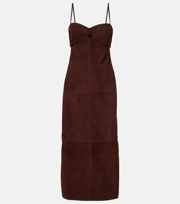 Johanna Ortiz Suede Midi Dress