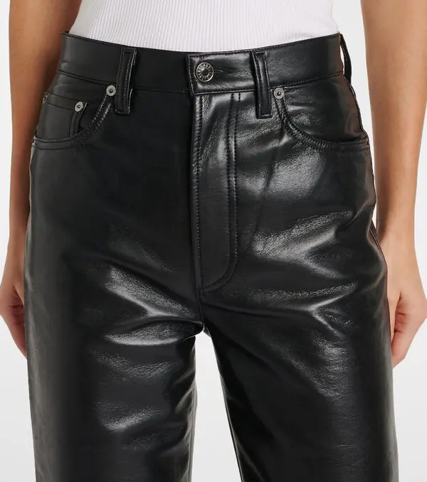AGOLDE 90's Pinch Waist High-rise Straight Pants - Black