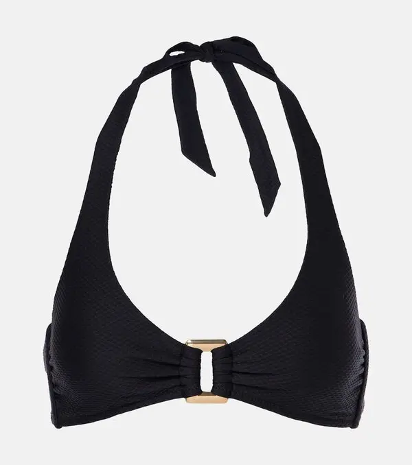 Heidi Klein Core Triangle Bikini Top - Black