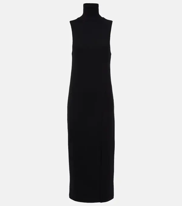 Vince Turtleneck Midi Dress - Black