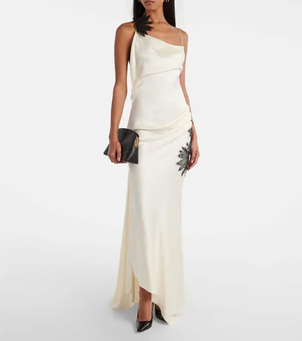 Victoria Beckham Floral-appliqué Gown