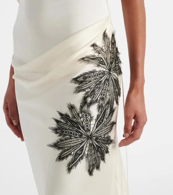 Victoria Beckham Floral-appliqué Gown