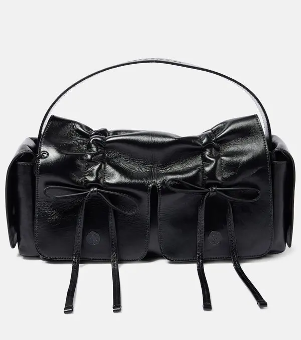 Acne Studios Bow-detail Leather Tote Bag
