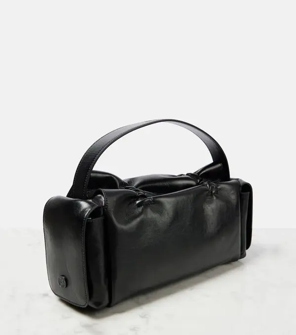 Acne Studios Bow-detail Leather Tote Bag