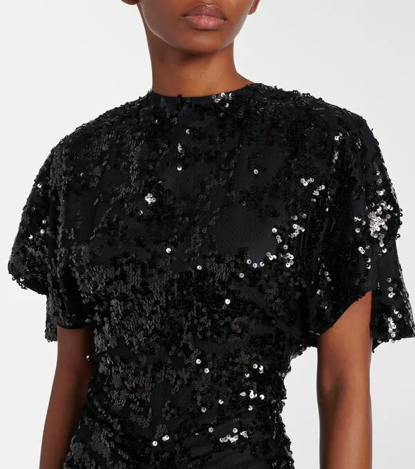 Victoria Beckham Sequined Gathered Gown