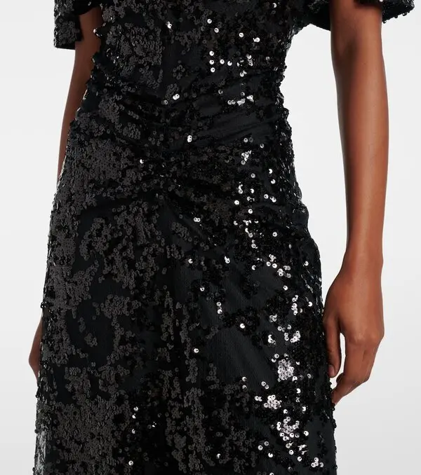 Victoria Beckham Sequined Gathered Gown