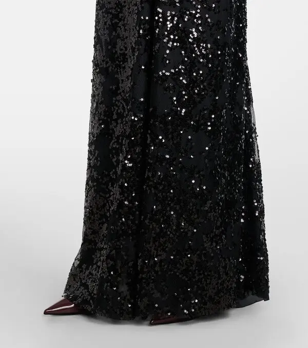 Victoria Beckham Sequined Gathered Gown