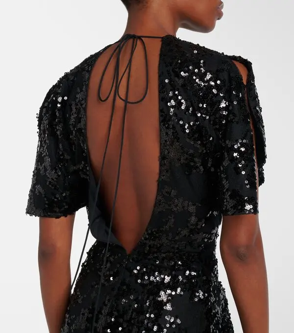 Victoria Beckham Sequined Gathered Gown