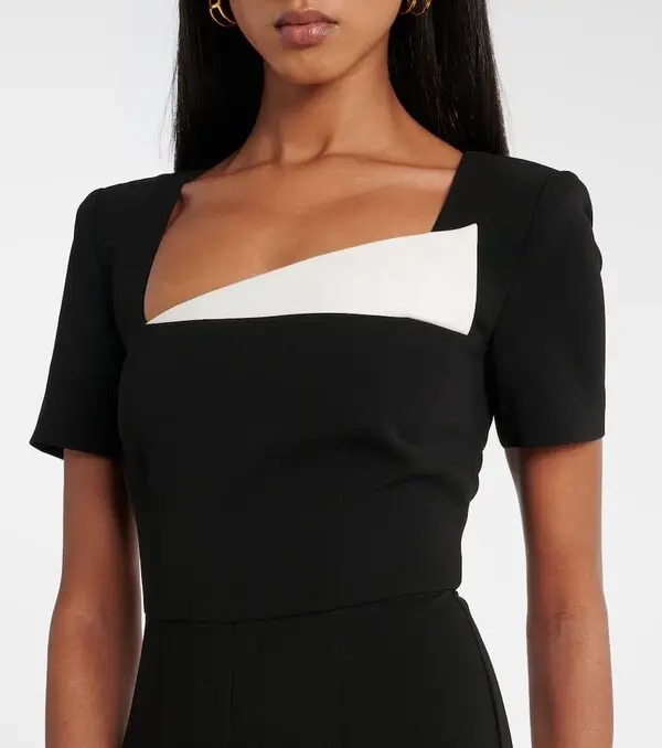 navy blue dress for baby girl Roland Mouret Asymmetric cady midi dress Roland Mouret