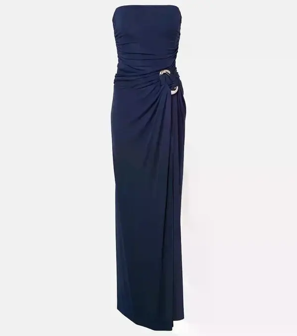 Simkhai Emma Draped Corset Gown - Blue