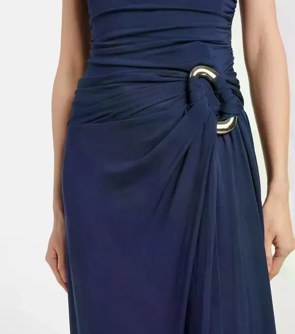 Simkhai Emma Draped Corset Gown - Blue