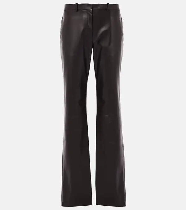 THE ROW Selviese Leather Straight Pants