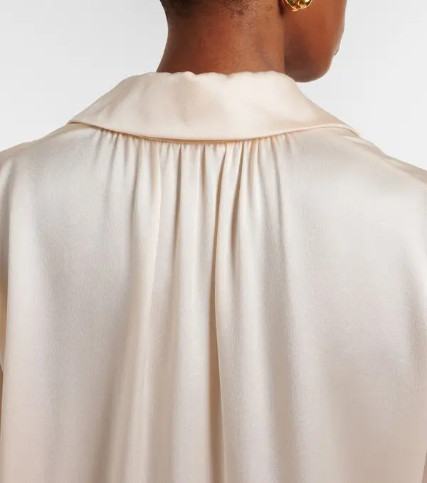 Vince Silk Satin Blouse - White