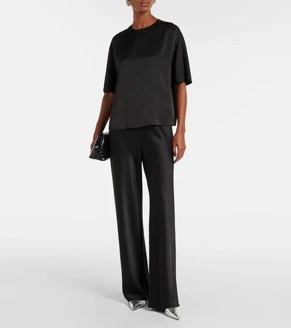 Vince Satin T-shirt - Black