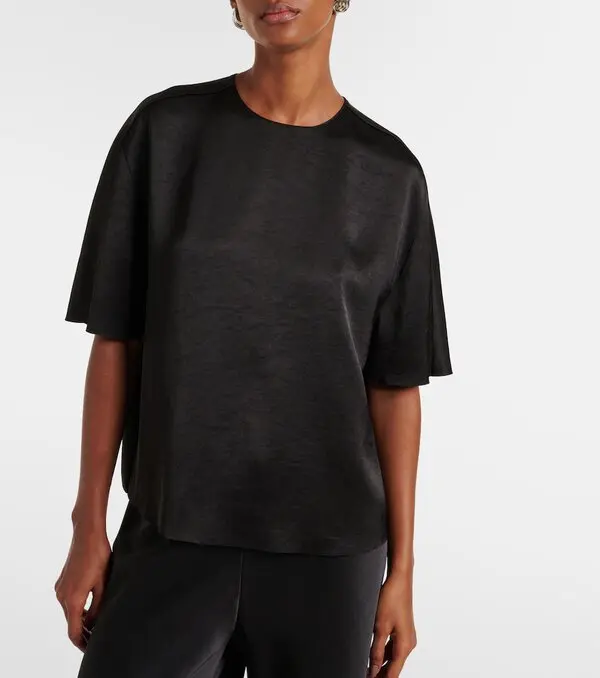 Vince Satin T-shirt - Black