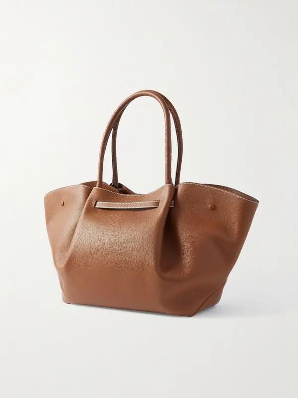 DEMELLIER Textured-leather Tote - Brown