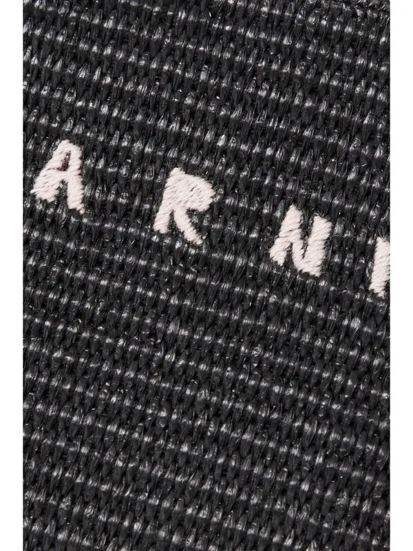Marni Embroidered Raffia Tote