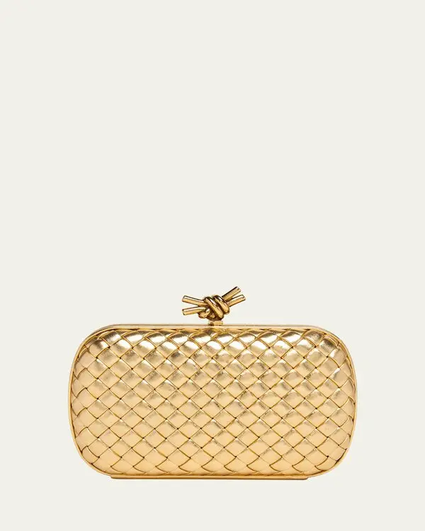 Bottega Veneta Knot Padded Clutch - Gold Muse