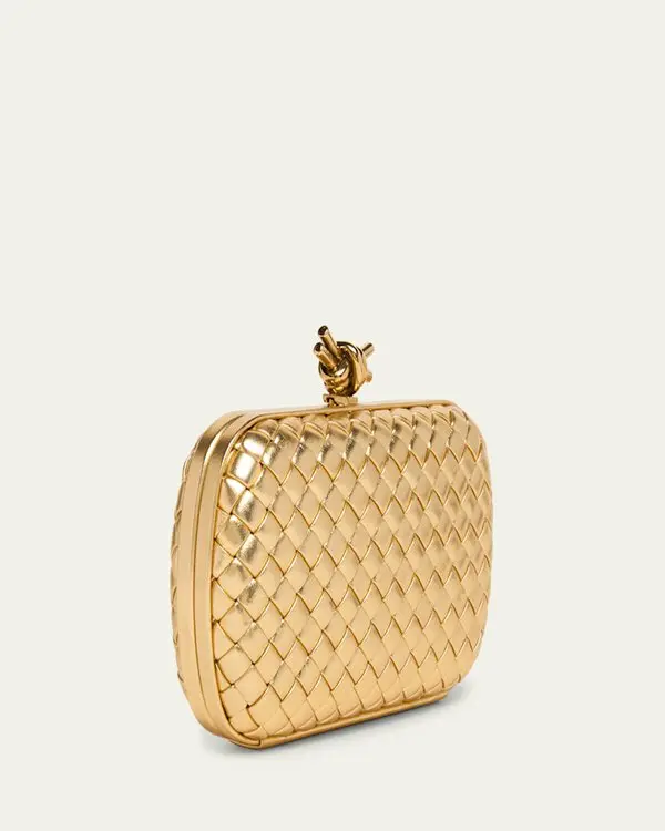 Bottega Veneta Knot Padded Clutch - Gold Muse