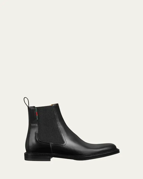 Gucci William Leather Chelsea Boots