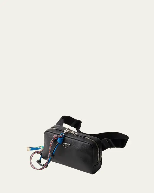 Prada Vitello Daino Leather Belt Bag - Nero