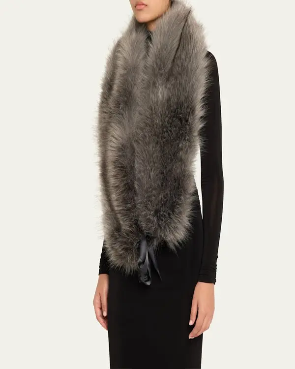 Saint Laurent - Ribbon Faux Fur Scarf