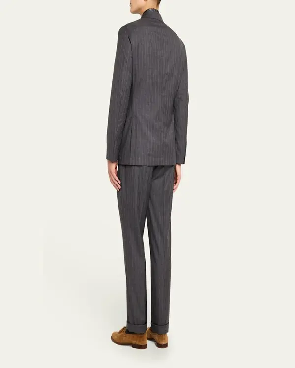 Brunello Cucinelli 150s Wool Pinstripe Suit