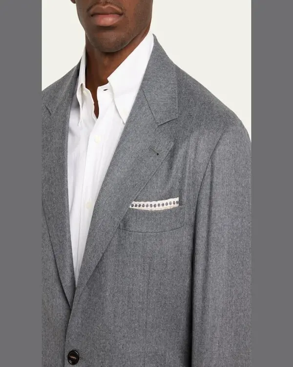 Brunello Cucinelli Solid Wool Suit