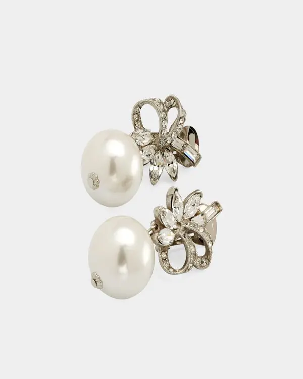 BEN-AMUN Crystal Cluster Clip-on Earrings