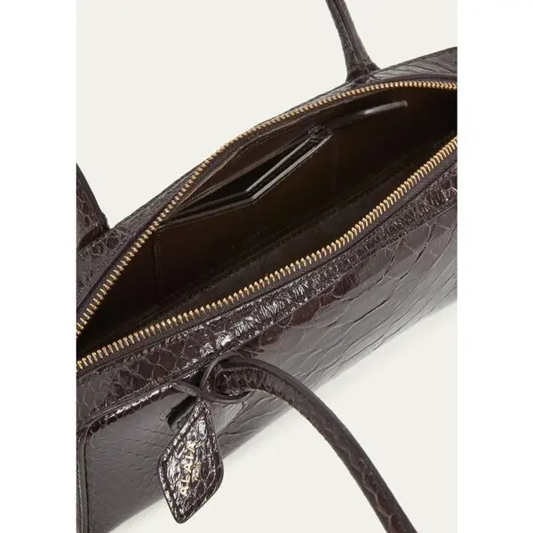 Alaïa Le Teckel Small Lizard Shoulder Bag - Brun Fume