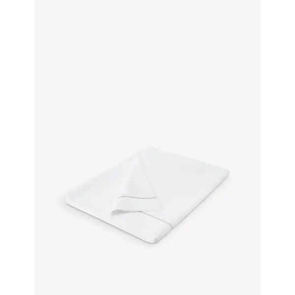 THE WHITE COMPANY Savoy Cotton Flat Sheet - Whtesilver
