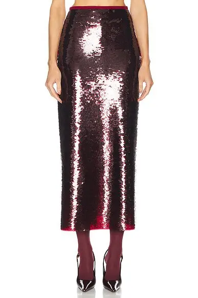 SEV Sequin Embellished Midi Skirt