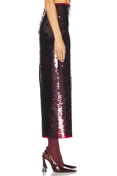 SEV Sequin Embellished Midi Skirt