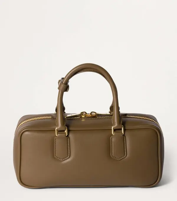 Miu Miu Leather Arcadie Top-handle Bag - Green